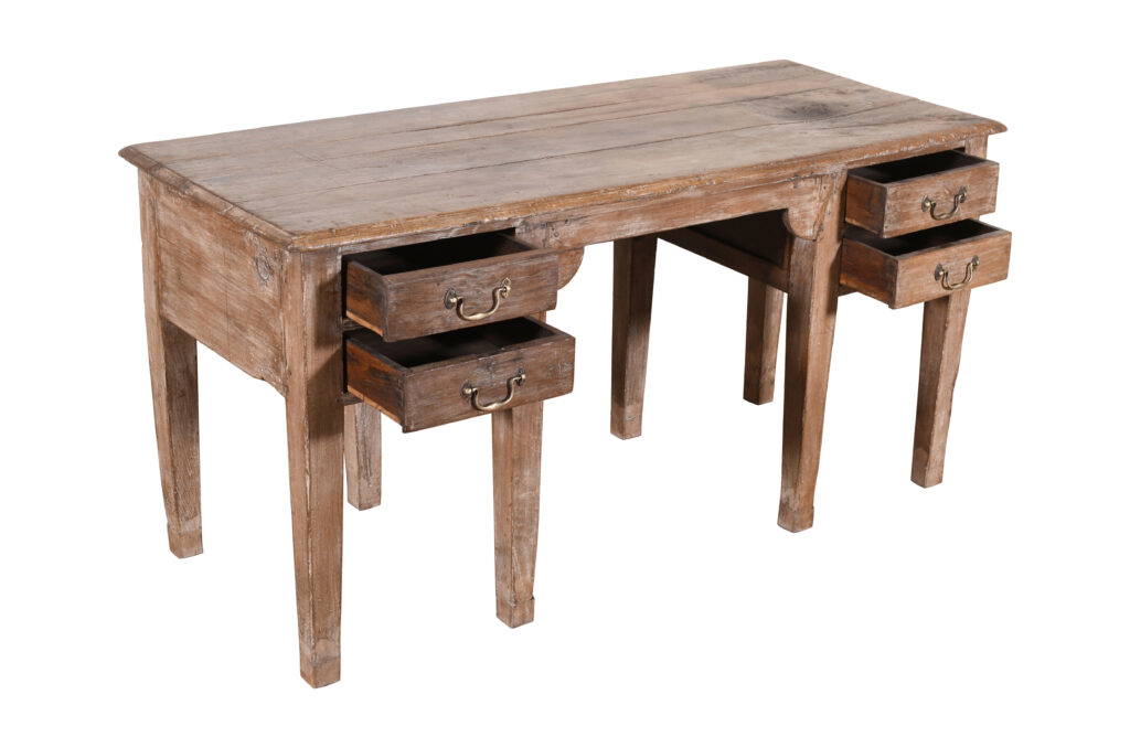 Antique Indian Teak Wood Office Writing Desk - Jardinopia Ltd