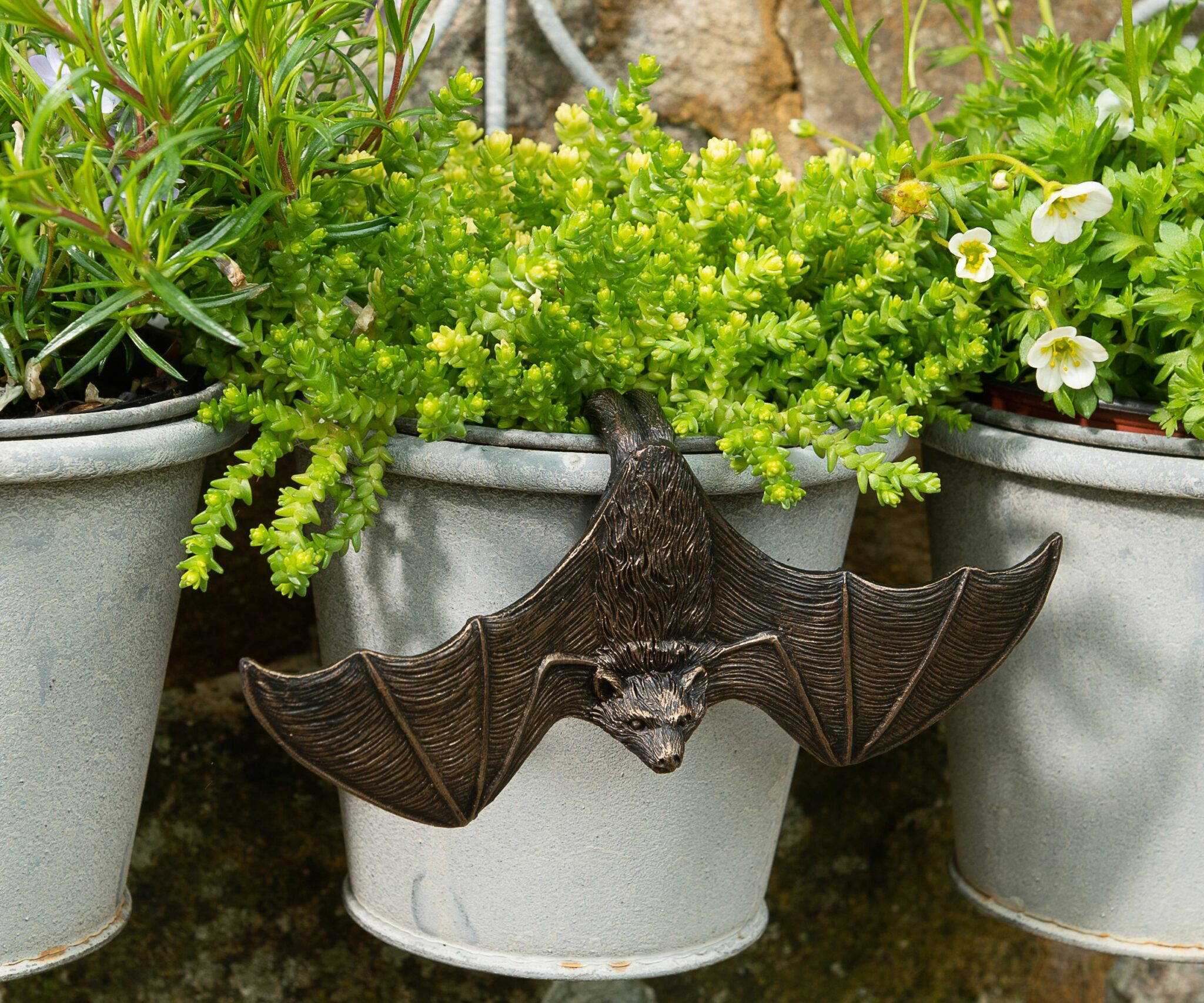 Antique Bronze Coloured Bat Pot Buddy Pot Hanger – Jardinopia Ltd