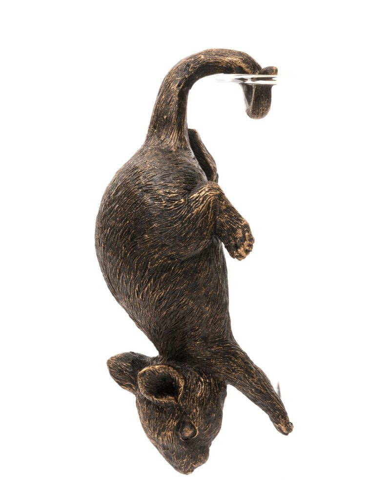 Antique Bronze Coloured Mouse Pot Buddy Plant Pot Hanger - Jardinopia Ltd