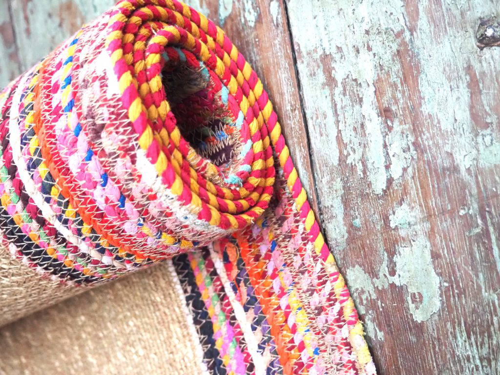 Munja And Reclaimed Fabric Eco Table Runner - Jardinopia Ltd