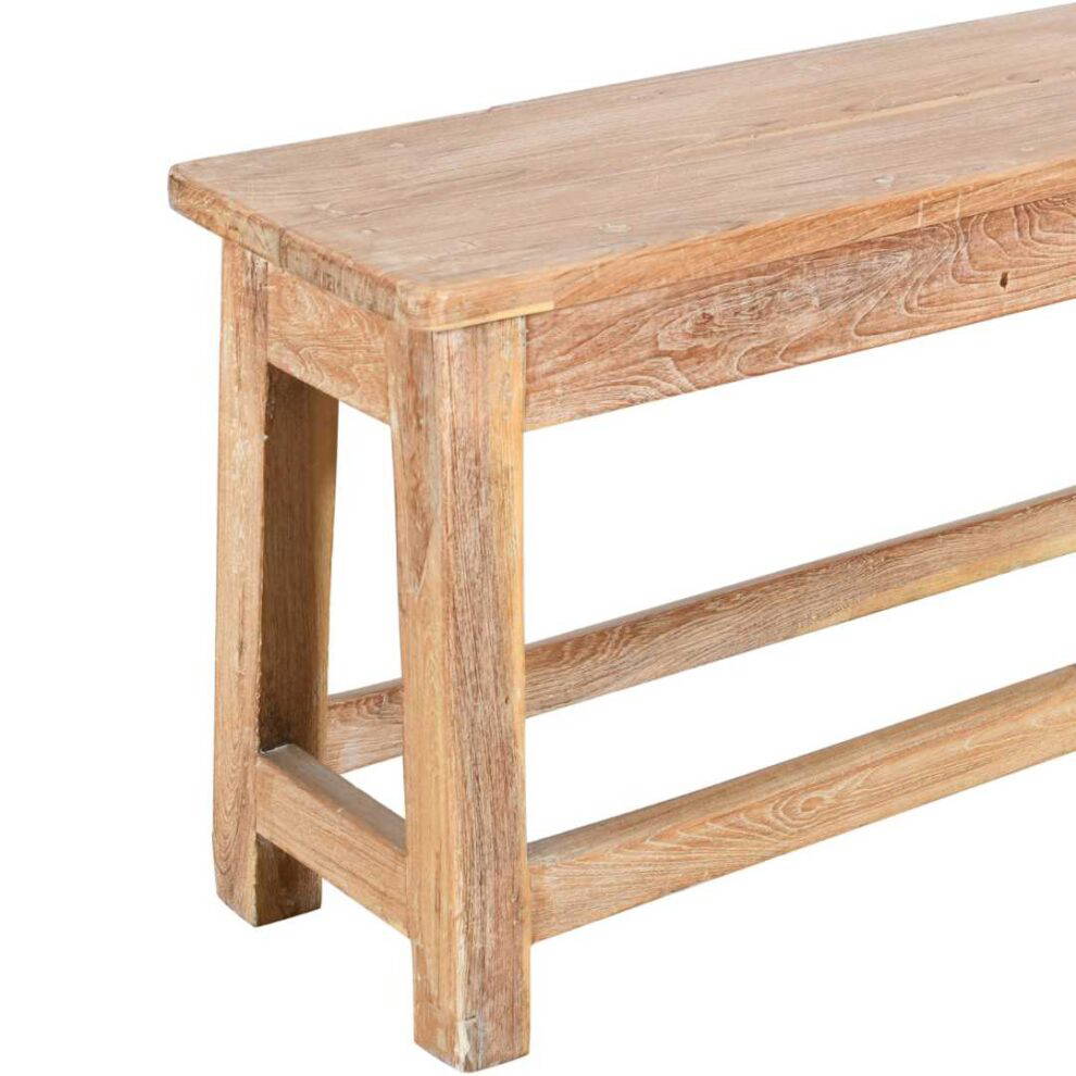 antique indian teak bench natural honey finish - Jardinopia Ltd